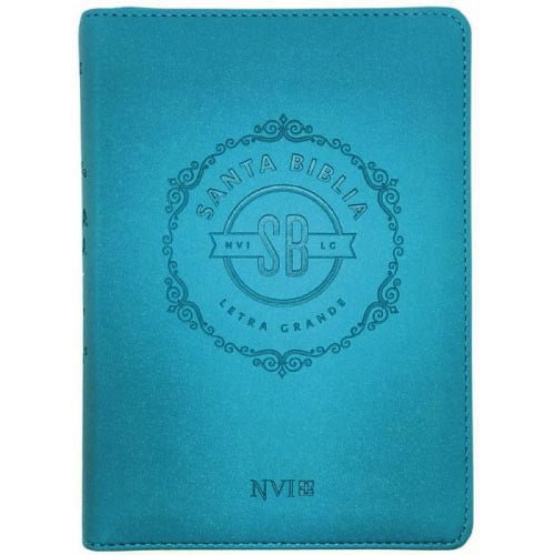 Biblia NVI Mediana PJR Tapa Turquesa con Cierre - Librería Kyrios
