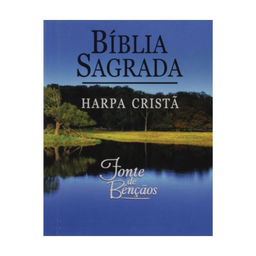 Bíblia Sagrada Harpa Cristã (Portugués) Chica Azul con Himnario ...