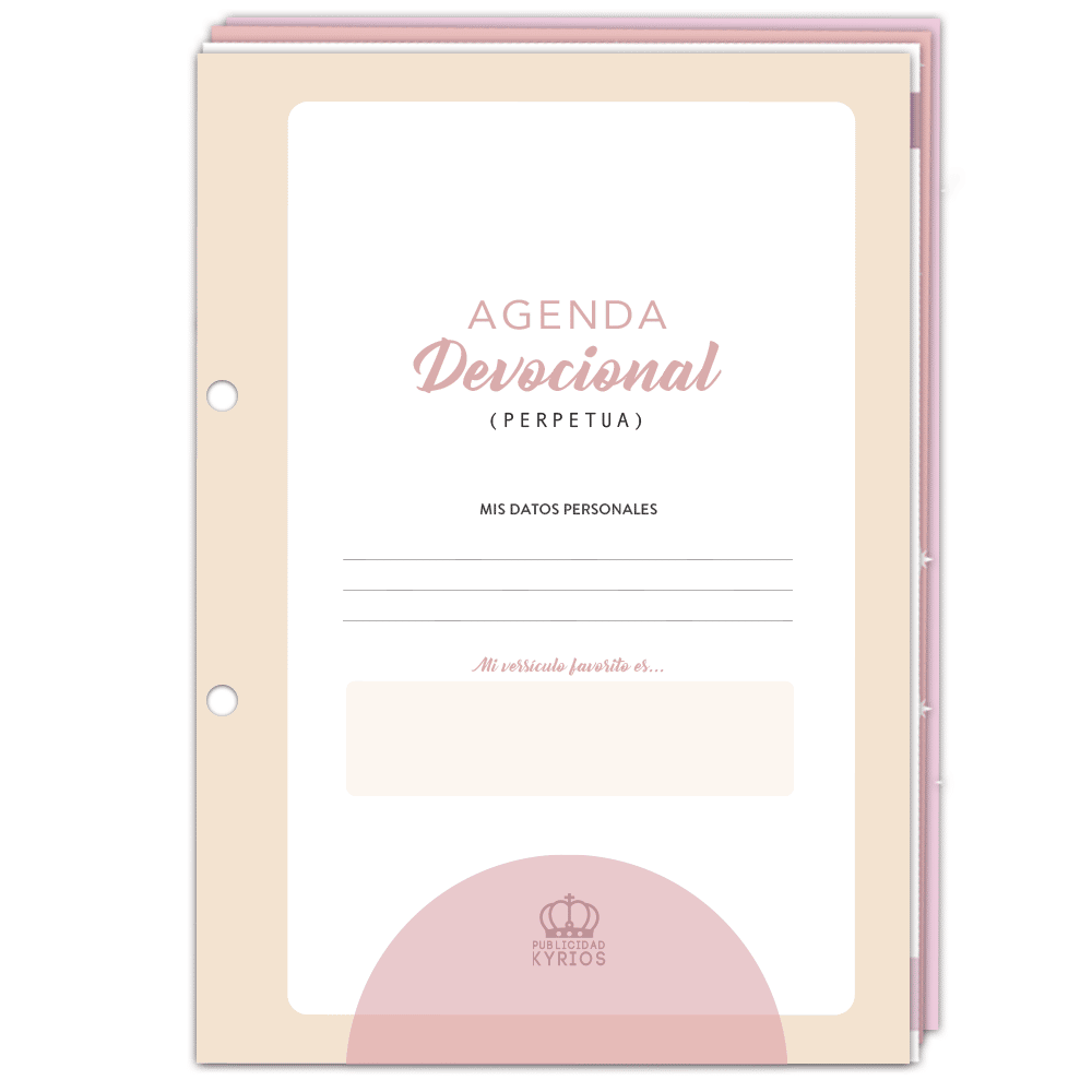 Recambio Agenda Devocional Semanal (Hojas Sueltas) - Librería Kyrios