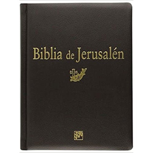 Biblia de Jerusalén de LUJO Tapa Piel Negra Filo Dorado con Indice ...