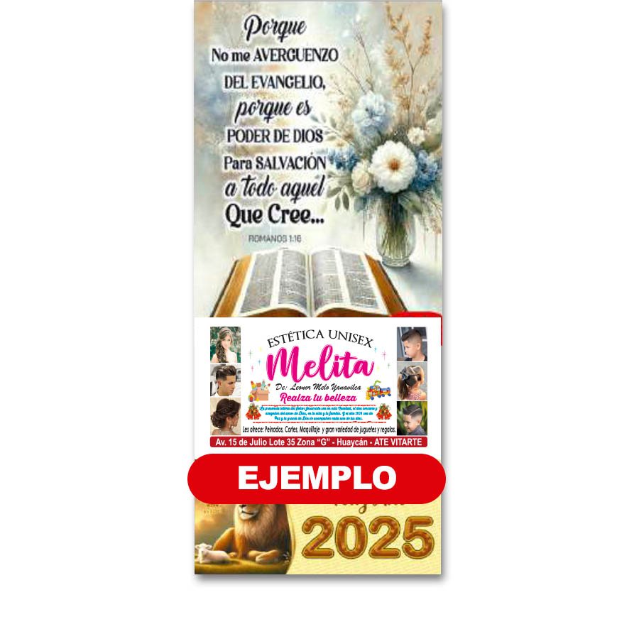 Paquete 100 Almanaques Medianos con publicidad personalizado FULL COLOR ...