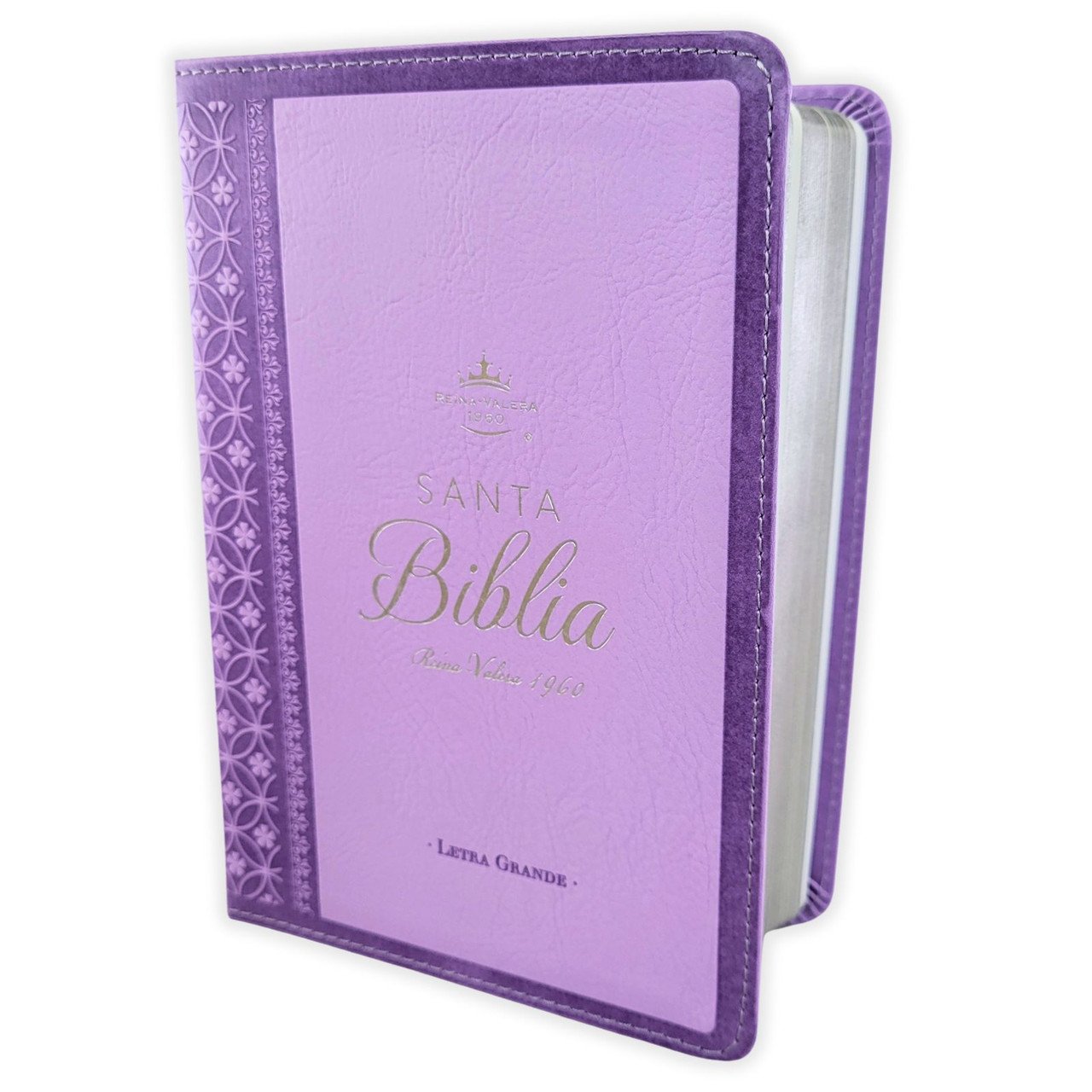 Biblia Reina Valera 1960 Compacta Letra Grande 12 Puntos Lila Elegante ...