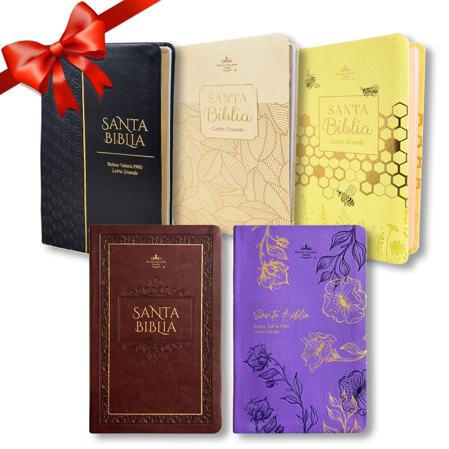 Biblia Reina Valera 1960 Letra GRANDE Simil Piel (Pack 5 unidades ...